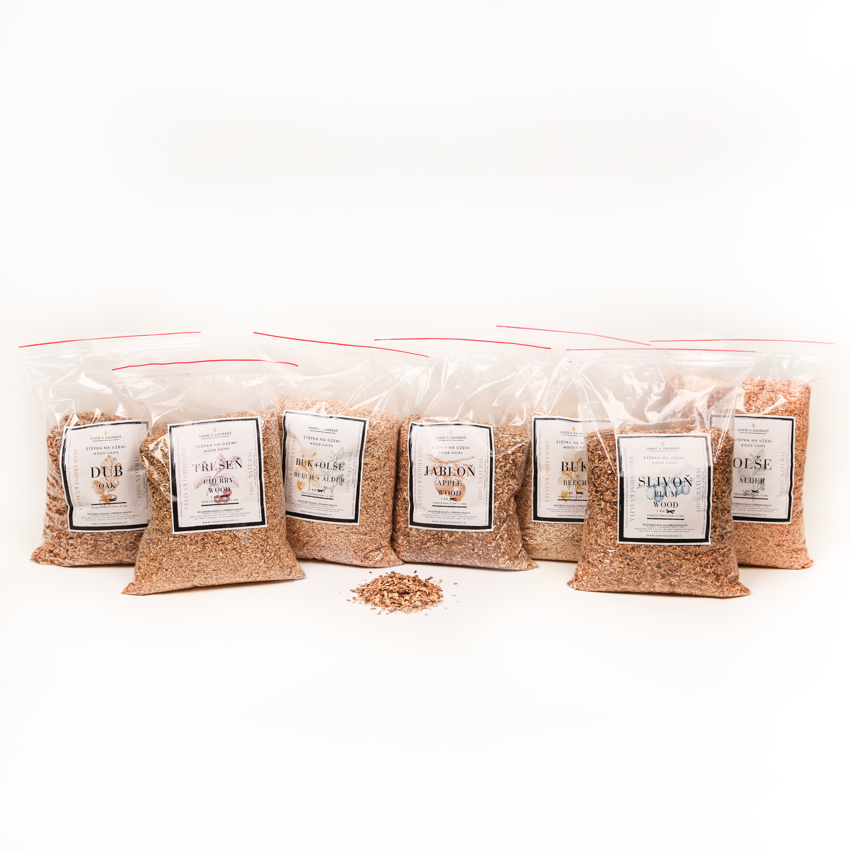Dřevní štěpky na uzení 1 kg - Oheň v zahradě